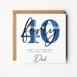Dads 40th Birthday Card, 40th Birthday Card for Dad, Daddys 40th ...