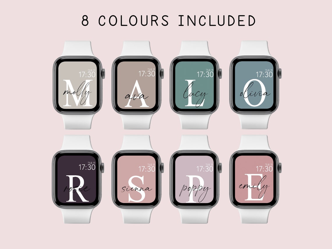 8 Custom Apple Watch Face Wallpaper, Name Watch Screensaver, Custom ...
