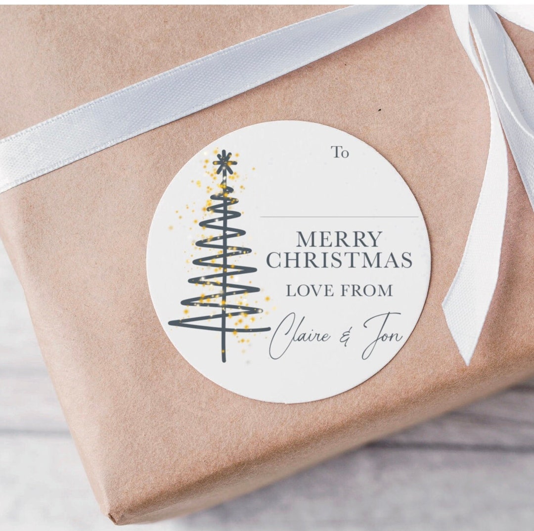 Personalised Christmas Name Stickers Add Your Name Stickers - Etsy UK
