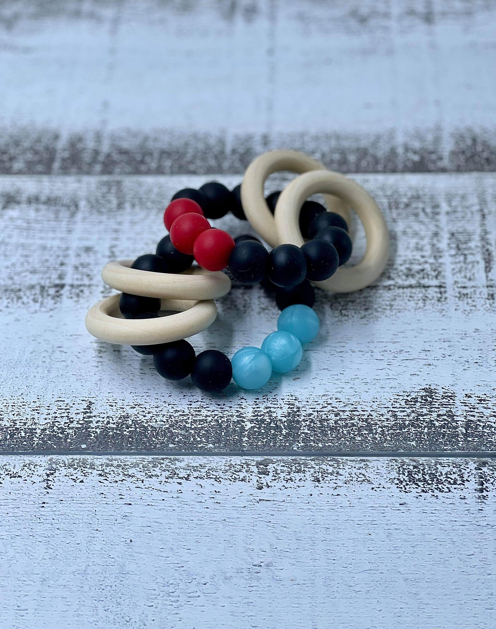 Silicone bead ring rattle | Etsy