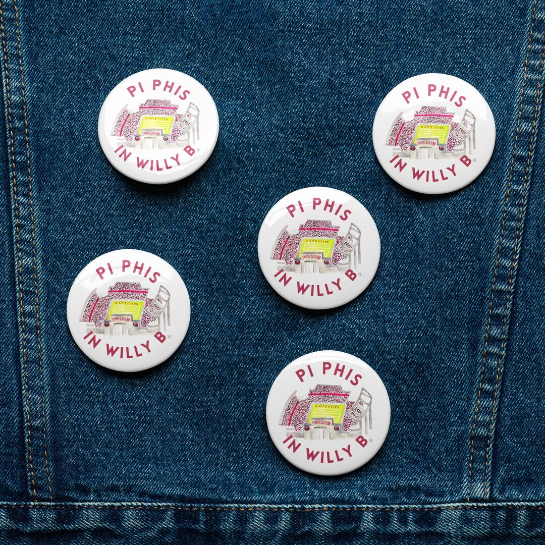 Pi Phis in Willy B Set of Pin Buttons - Etsy