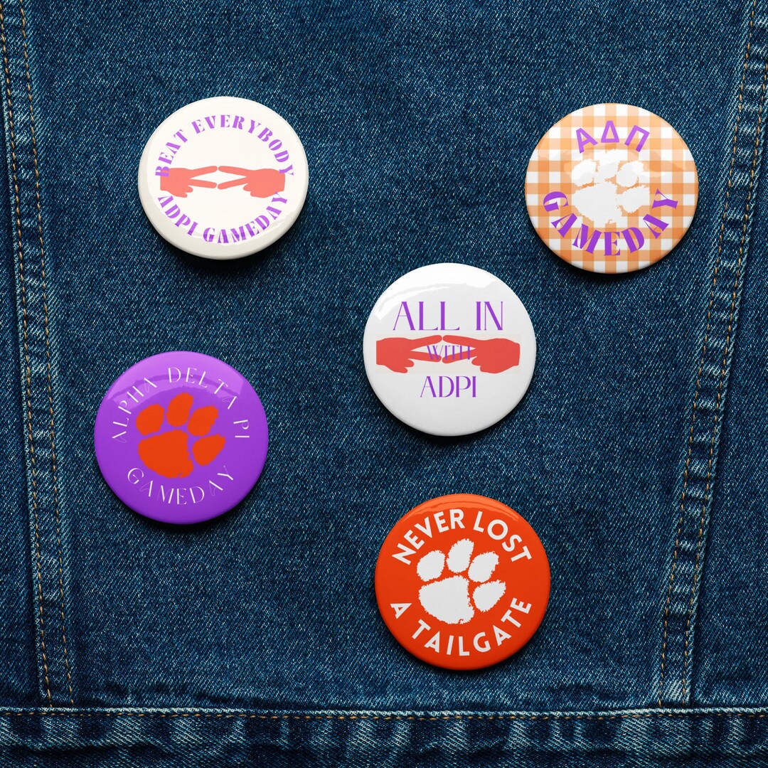 Clemson Adpi Set of Pin Buttons - Etsy