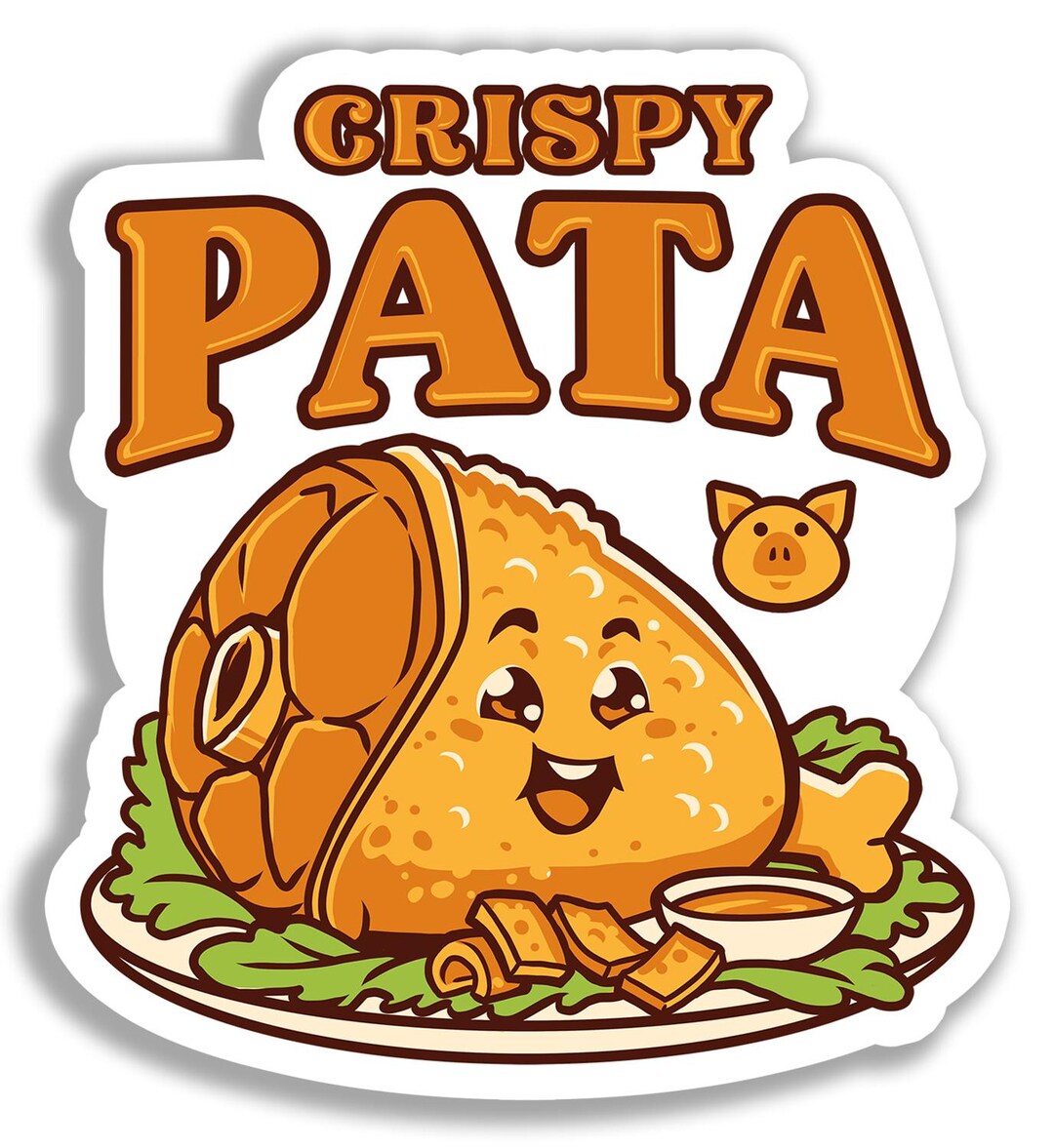 Kawaii Crispy Pata Filipino Food Stickers - Etsy