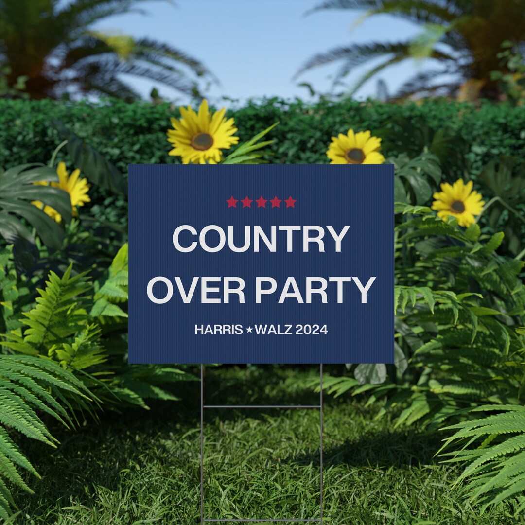Country Over Party 2024 Yard Sign - Etsy