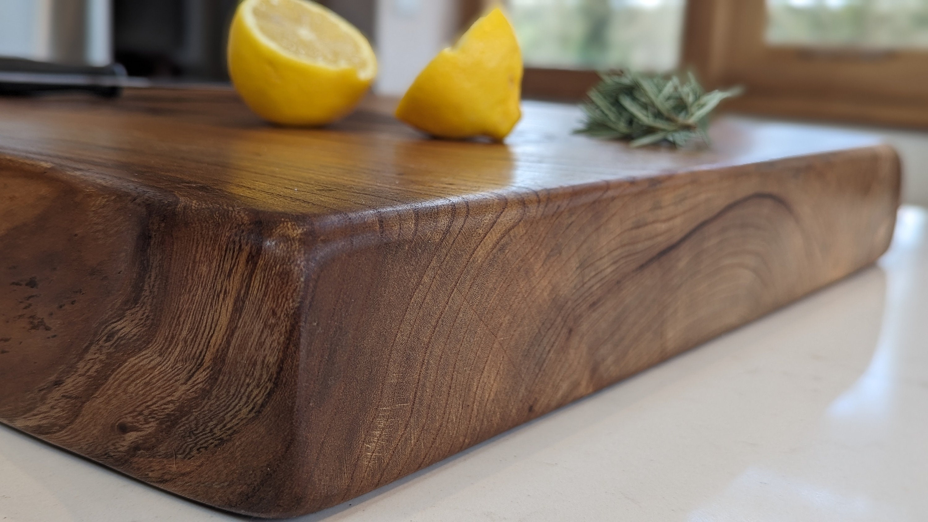 XL Thick Live Edge Chopping Board, Chunky Wooden Chopping Board, Heavy ...
