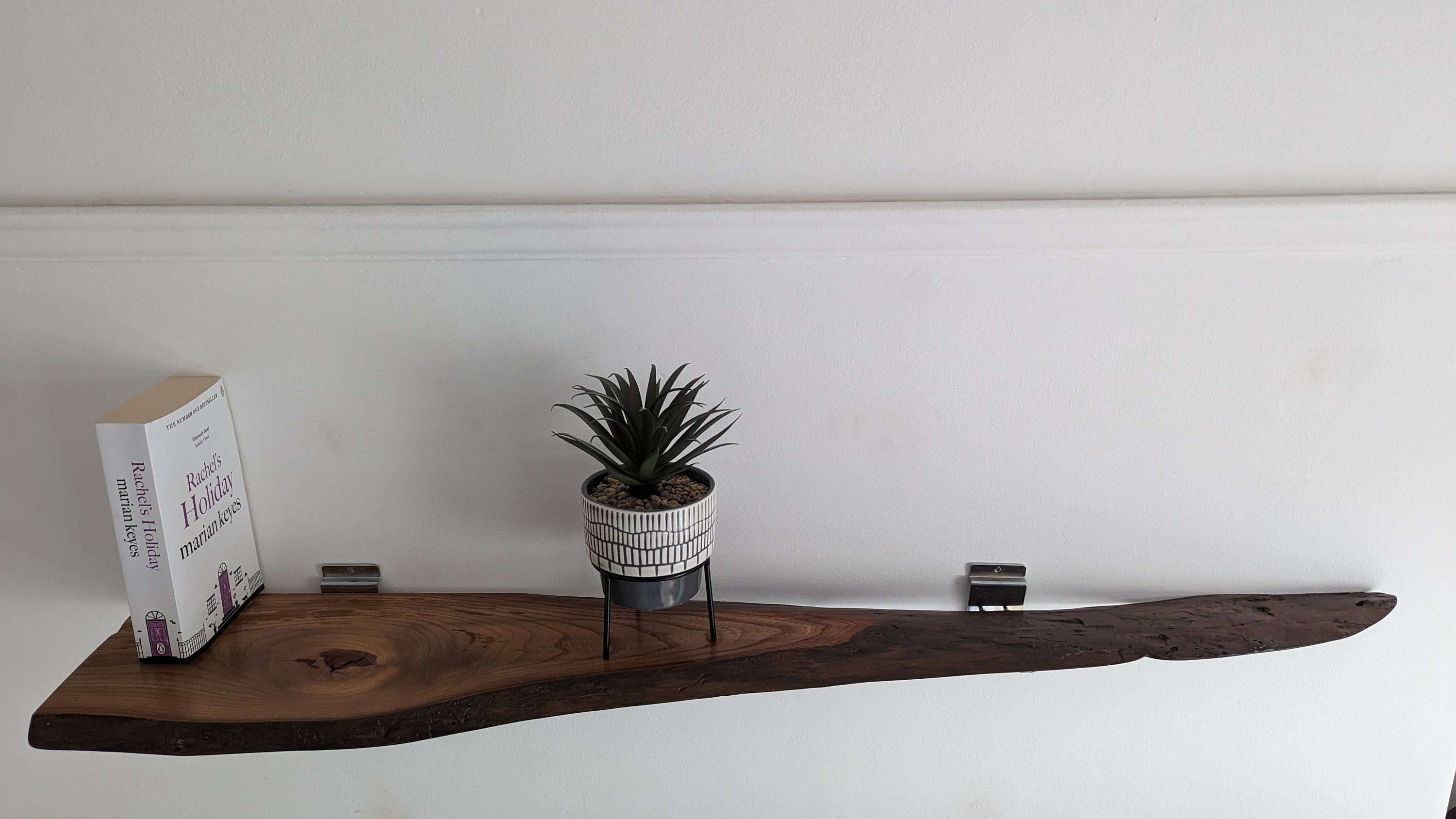 Live Edge Shelf, Solid Wood Elm Shelf, Rustic Shelf, Live Edge ...