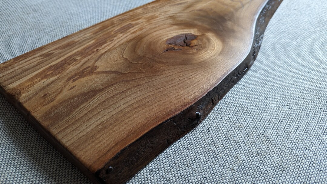 Live Edge Shelf, Solid Wood Elm Shelf, Rustic Shelf, Live Edge ...