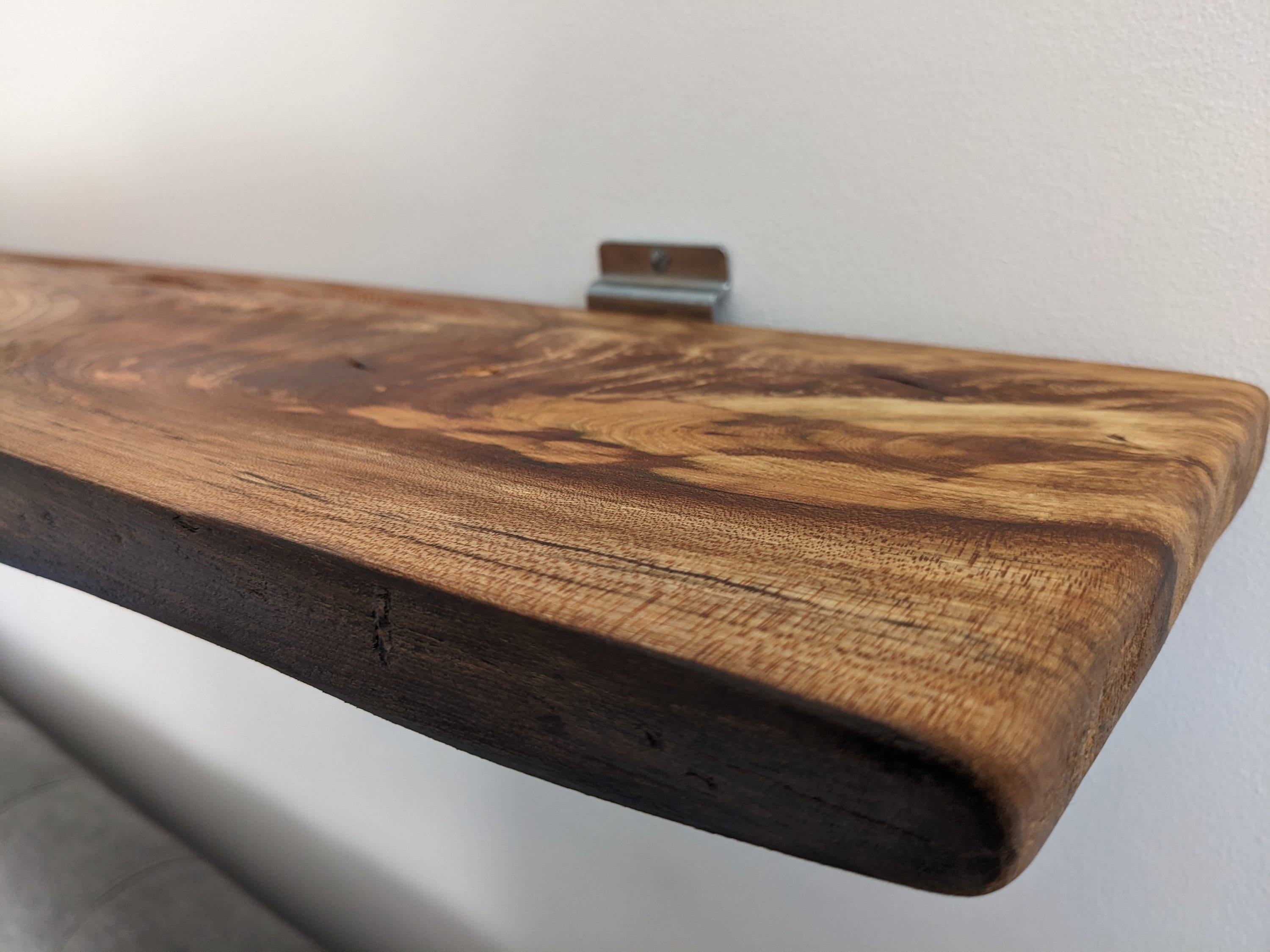 Live Edge Shelf Office Shelf Solid Wood Shelf Bathroom - Etsy