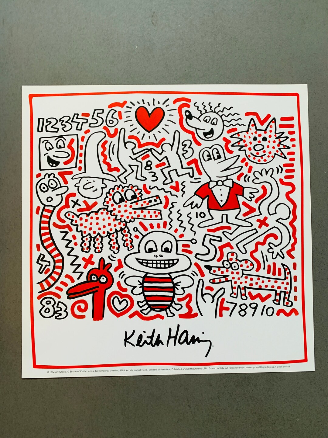 Keith Haring Litho baby Crib © LEM Art Group © - Etsy