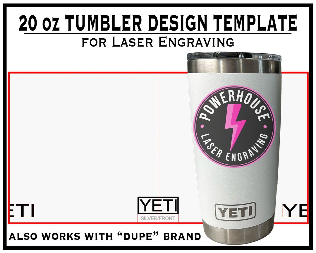 20 Oz Tumbler Wrap Design Template Digital File for Laser Engraving ...