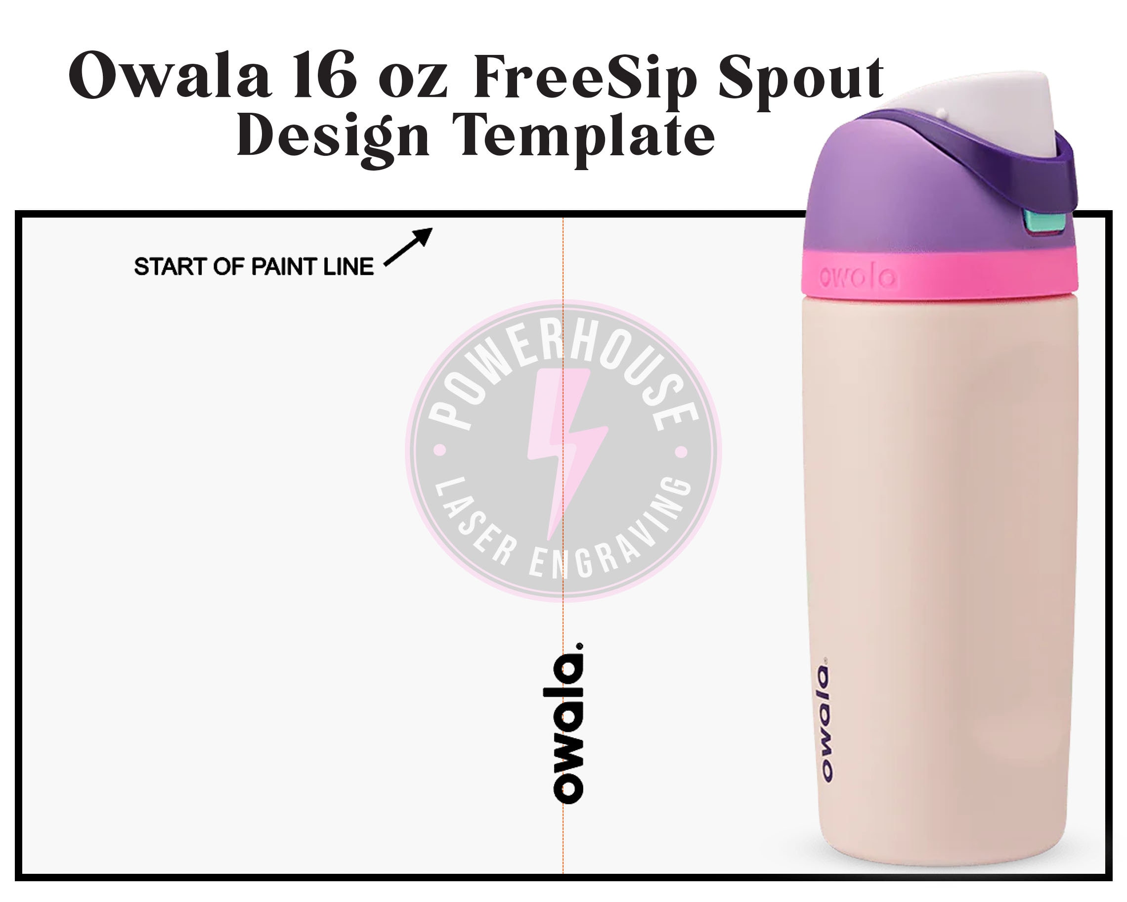 OWALA 16 Oz Freesip Spout Kids Tumbler-wrap Design Template Digital ...