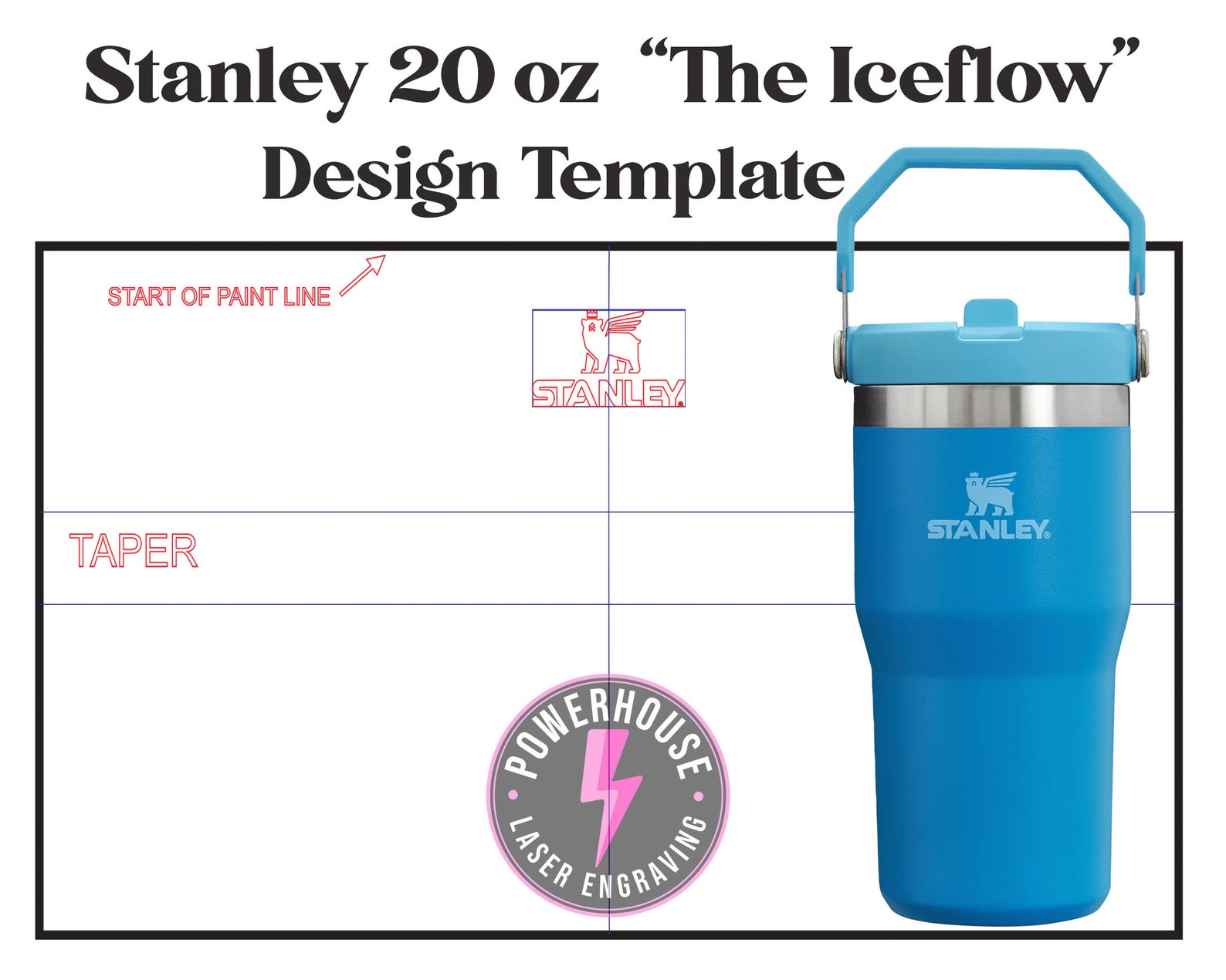 STANLEY 20 Oz Iceflow Flip Straw -wrap Design Template Digital File for ...