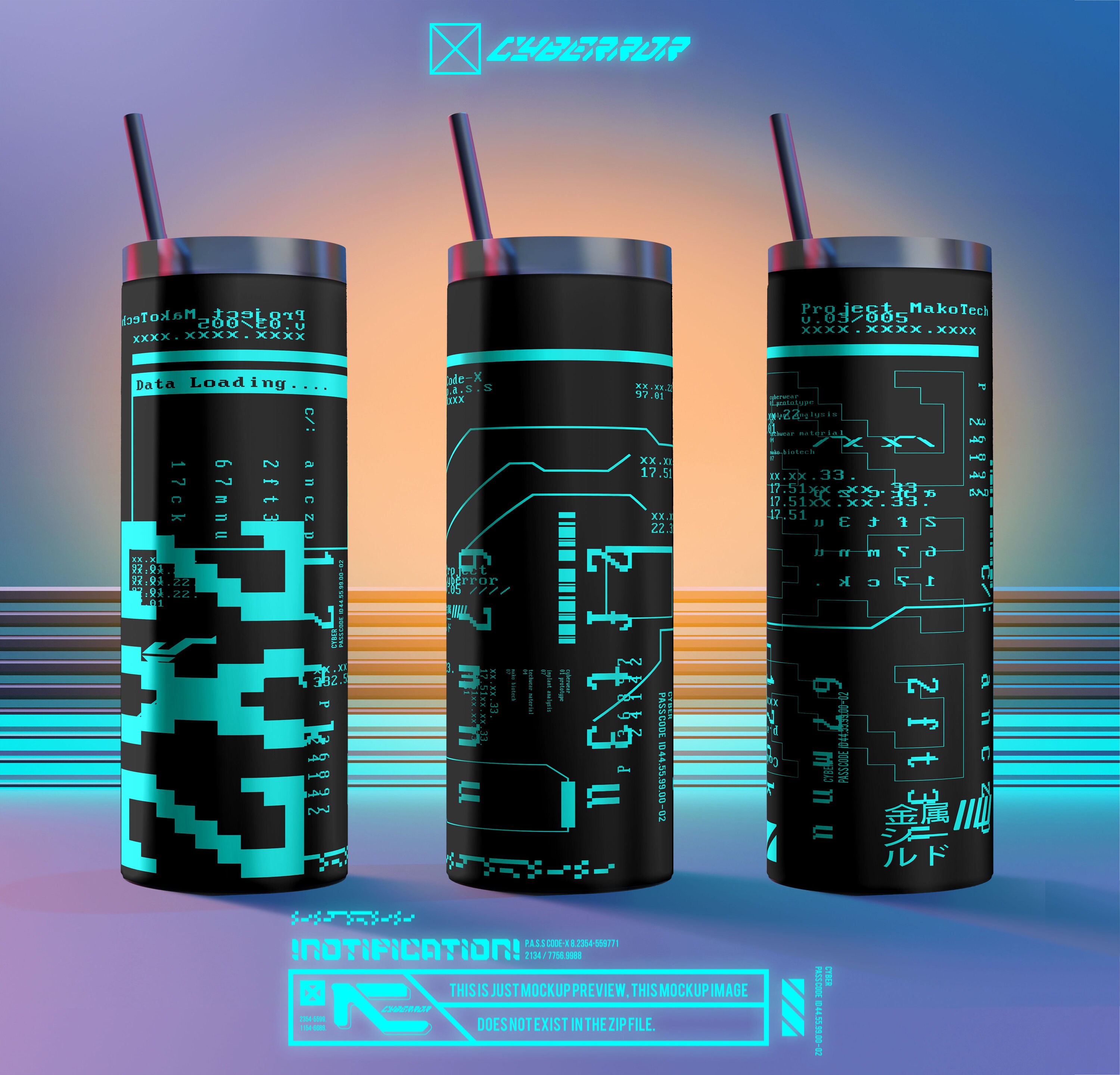 3 Jpg. Digital Files for 20oz Skinny Straight Tumbler Wrap Sublimation ...