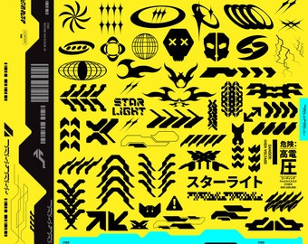 Retro Futuristic Aesthetic 2000s Y2k Sci-fi Gaming Cyberpunk Icon ...