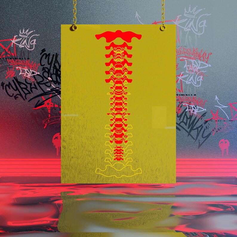 SVG Vector Graphic Cricut Digital Files of Cyberpunk Spine Skeleton ...