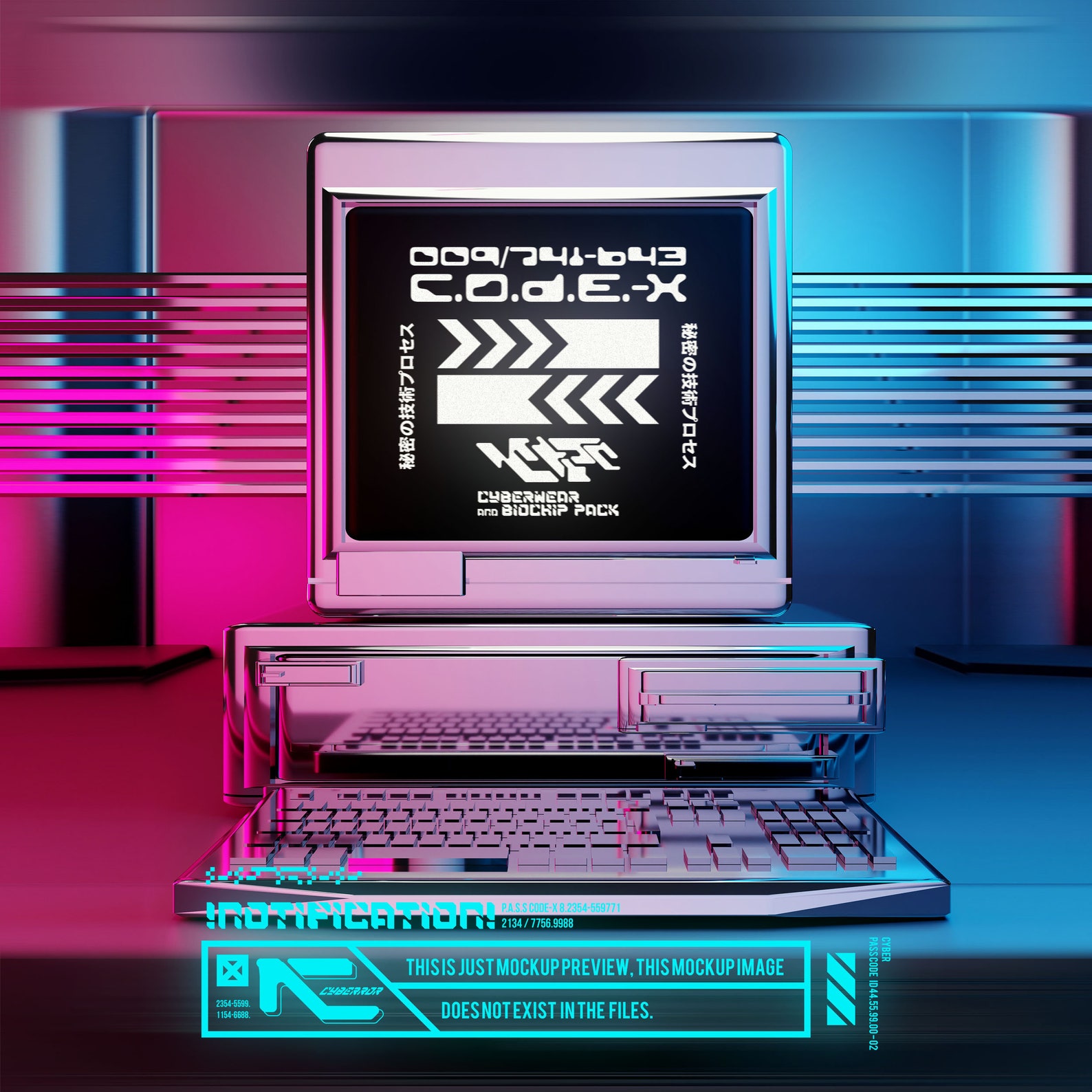 Retro Futuristic 2000s Y2k Sci-fi Gaming Cyberpunk Decals Element ...