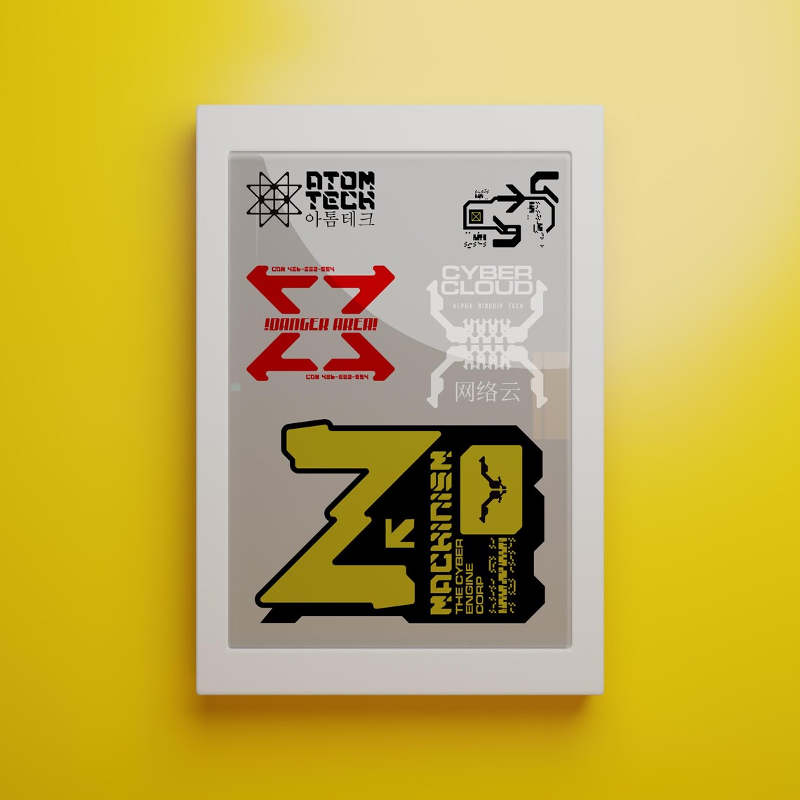 100 Cyberpunk Vector Element Pack (svg), Scifi Hud Decals Graphic Set ...