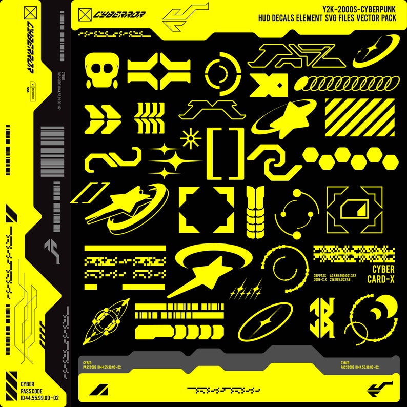 Retro Futuristic Aesthetic 2000s Y2k Sci-fi Gaming Cyberpunk Icon ...