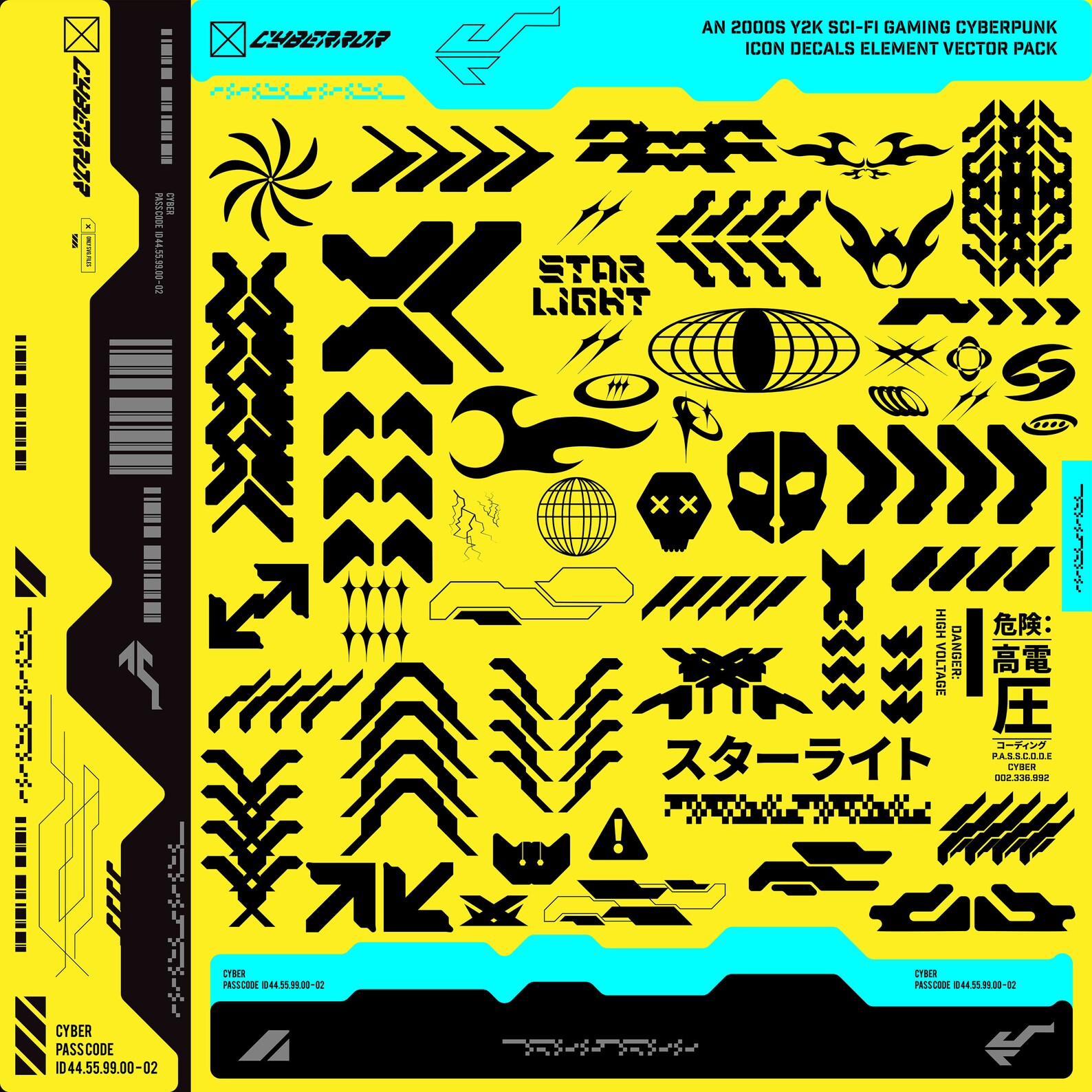 Retro Futuristic Aesthetic 2000s Y2k Sci-fi Gaming Cyberpunk Icon ...