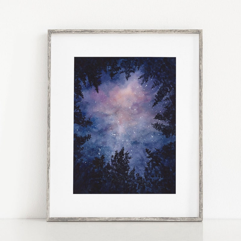Night Sky Trees - Etsy