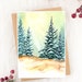 Snowy Pine Trees Holiday Card Set, Christmas Greeting Cards Featuring ...