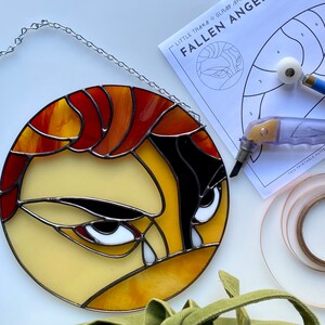 Patterns • Cabanel Fallen Angel • Printable Stained Glass Patterns - Etsy