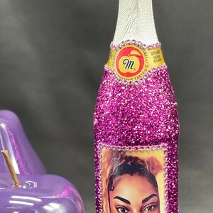 Bling Bottle front Only Glitter/cartoon Photo/ Sparkling Cider Bottle W ...