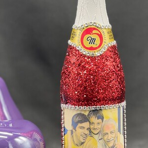Bling Bottle front Only Glitter/cartoon Photo/ Sparkling Cider Bottle W ...