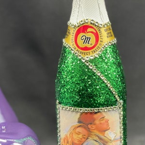 Bling Bottle front Only Glitter/cartoon Photo/ Sparkling Cider Bottle W ...