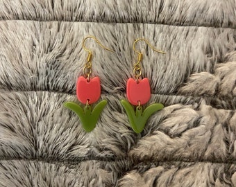 Lavender Tulip Earrings - Etsy
