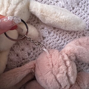 Cute Bunny Rabbit Plush Keychain - Etsy