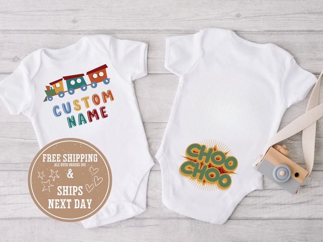 Custom Train Baby Bodysuit, 1st Birthday Gift - Etsy