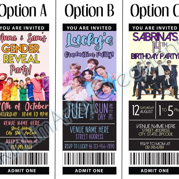 Bts Birthday Invitation - Etsy