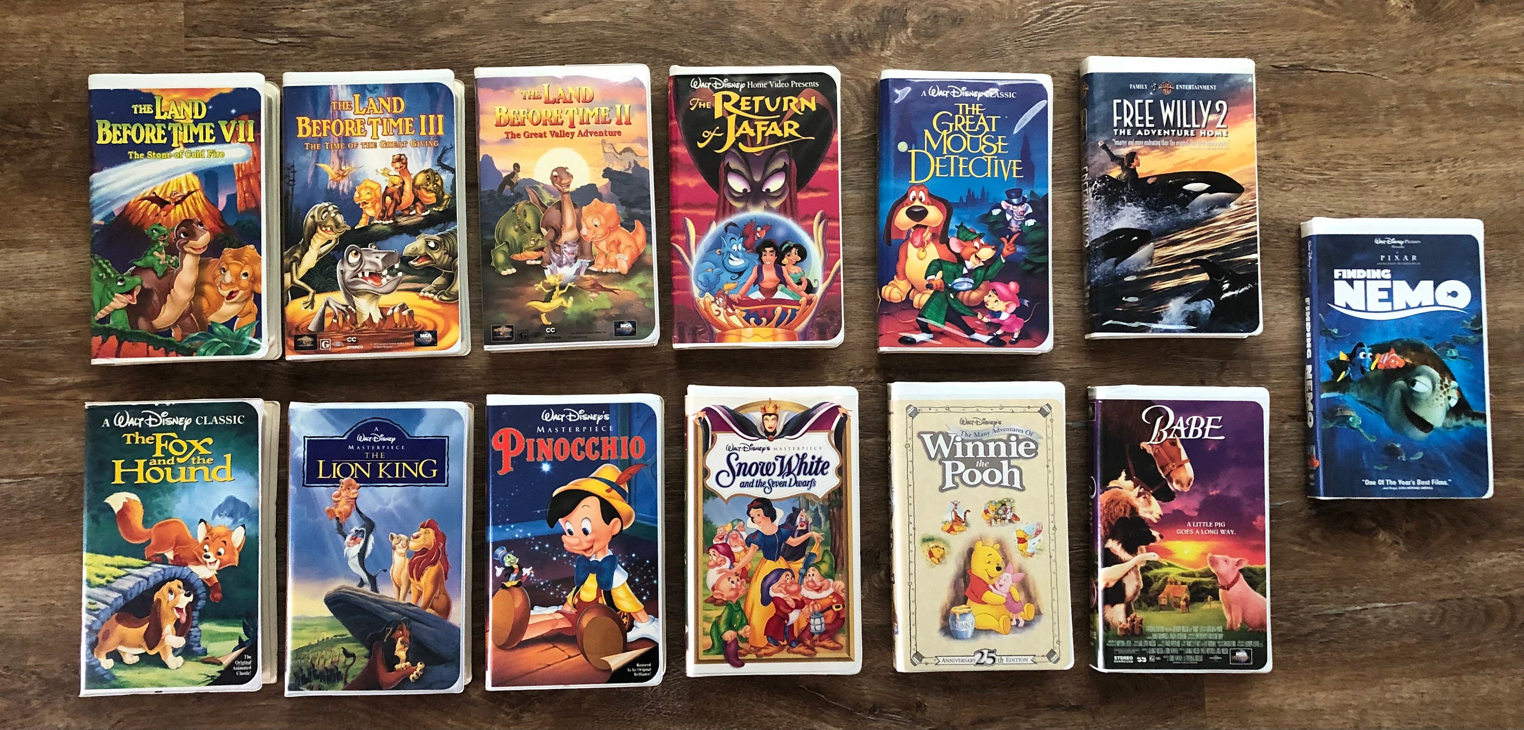 Collection of Disney Universal Studios VHS Tapes Masterpiece & Black ...