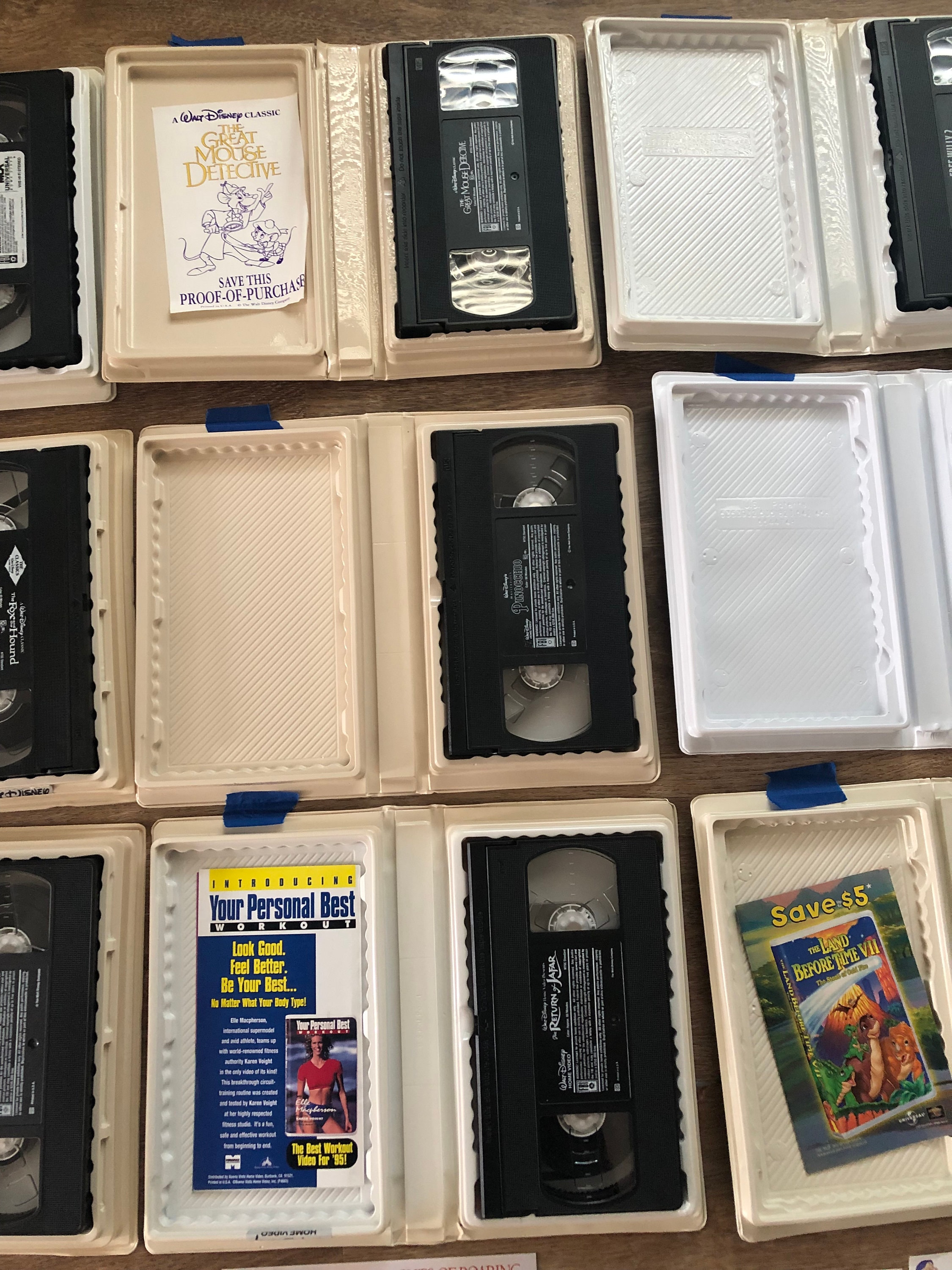 Collection of Disney Universal Studios VHS Tapes Masterpiece & Black ...