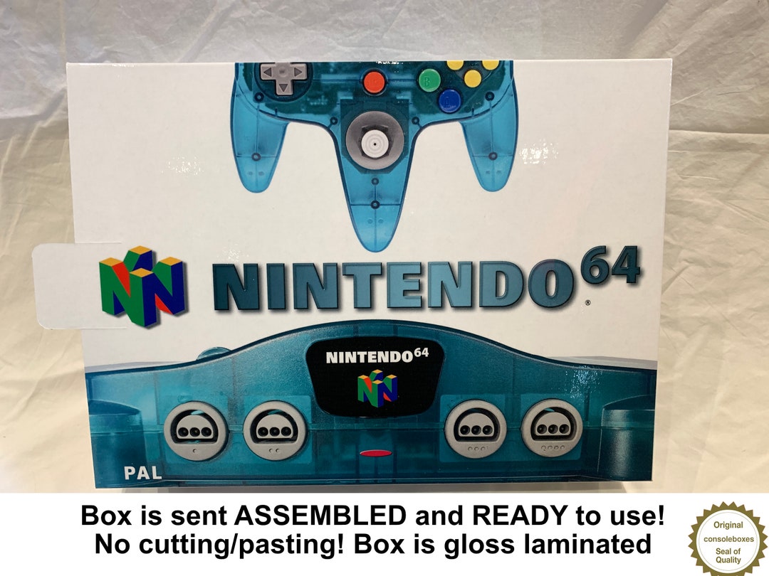 N64 Ice Blue Funtastic EMPTY CONSOLE BOX for Nintendo 64 ( Carton ...