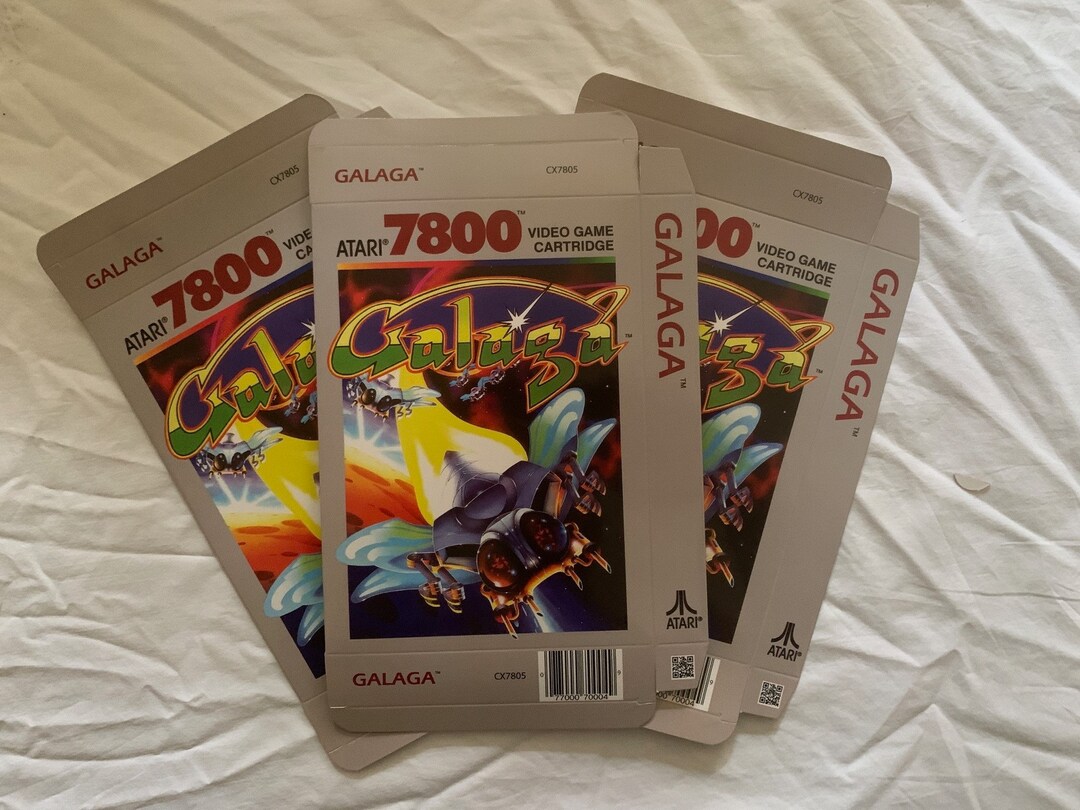 Atari 7800 galaga Empty Game Cartridge Box ONLY Caja / Boîte / Der ...