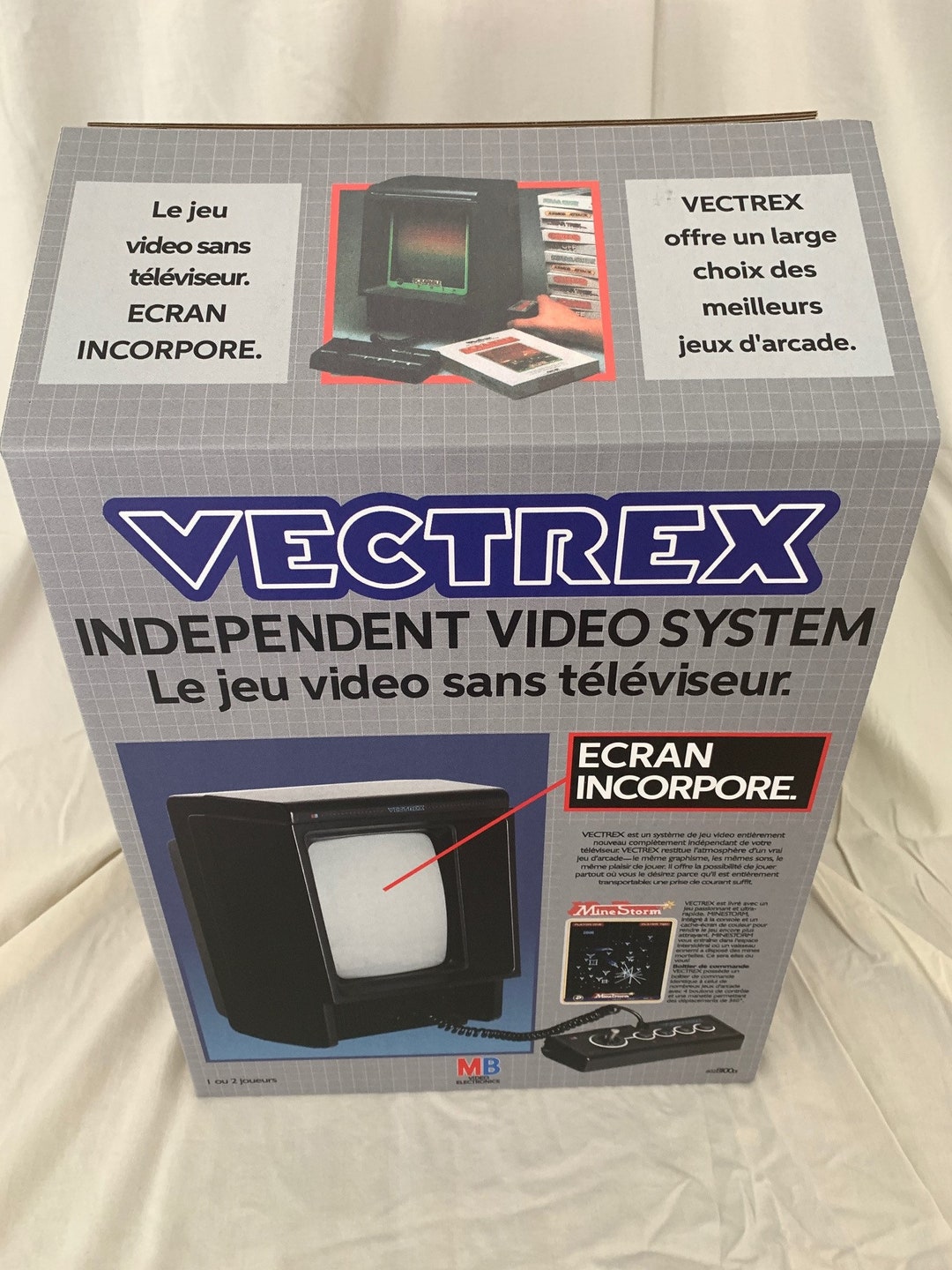 Vectrex Empty Console Box (french) With OPTIONAL Cardboard "poly ...