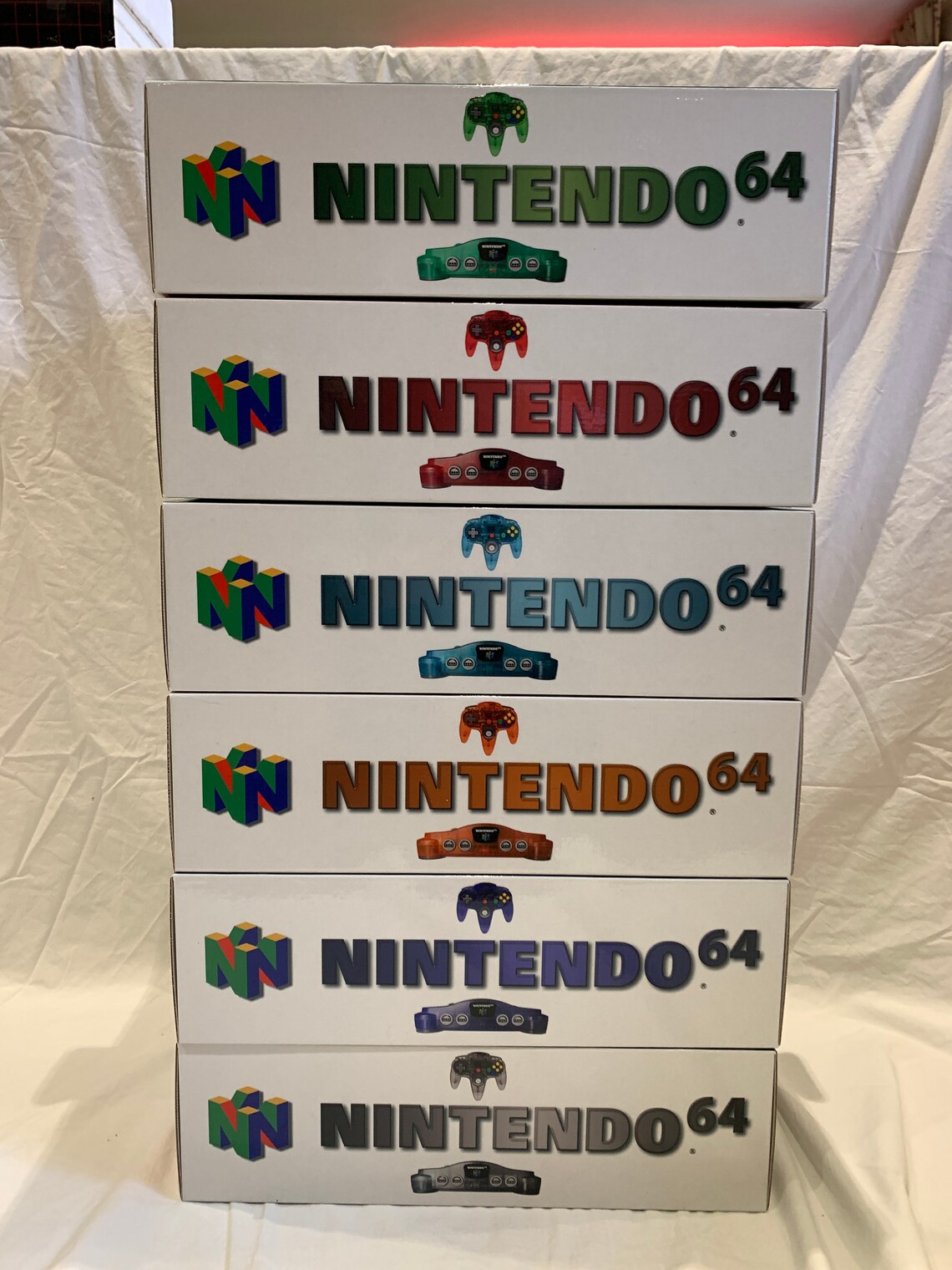 EMPTY Console BOXES - Nintendo 64 Funtastic Series ALL 6 Empty Boxes ...