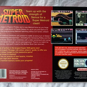 SNES Super Metroid Big Box EMPTY BOX Pal for Nintendo ( Carton / Caja ...