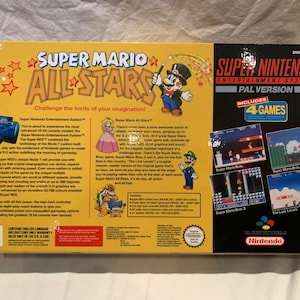 SNES Super Mario Yellow Console EMPTY BOX Only ( Caja / Boîte / Der ...