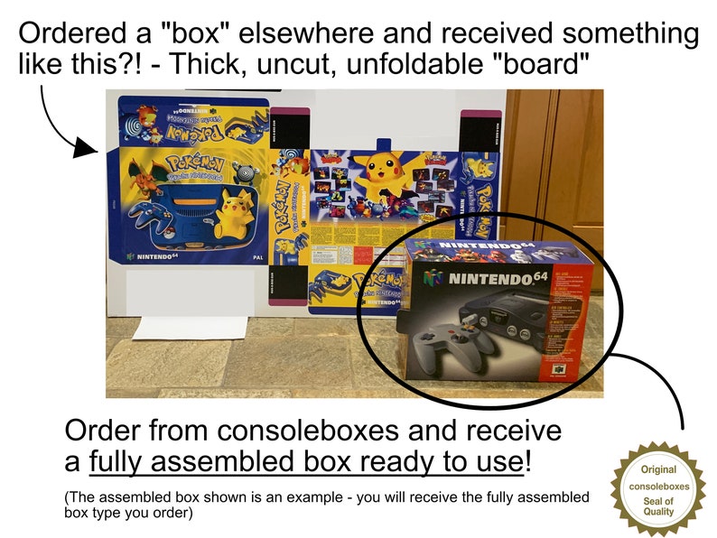 N64 Fire Orange Funtastic EMPTY CONSOLE BOX for Nintendo 64 ( Carton ...