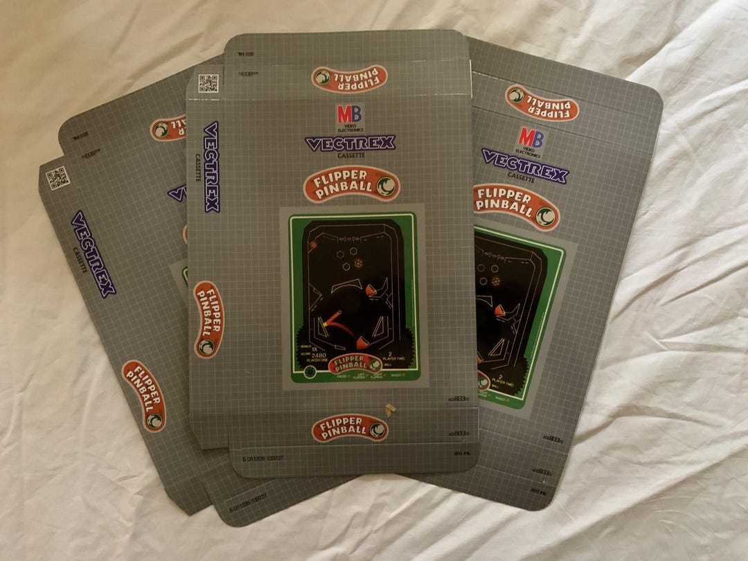 Vectrex "flipper Pinball" Empty Cartridge Box ONLY ( Caja / Boîte / Der ...