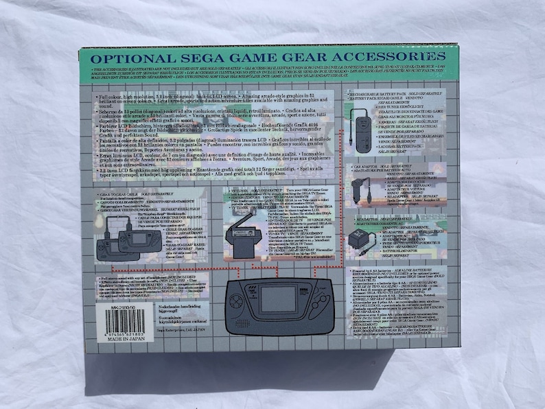 Empty Console Box for Sega Game Gear PAL With Optional Internal Poly ...