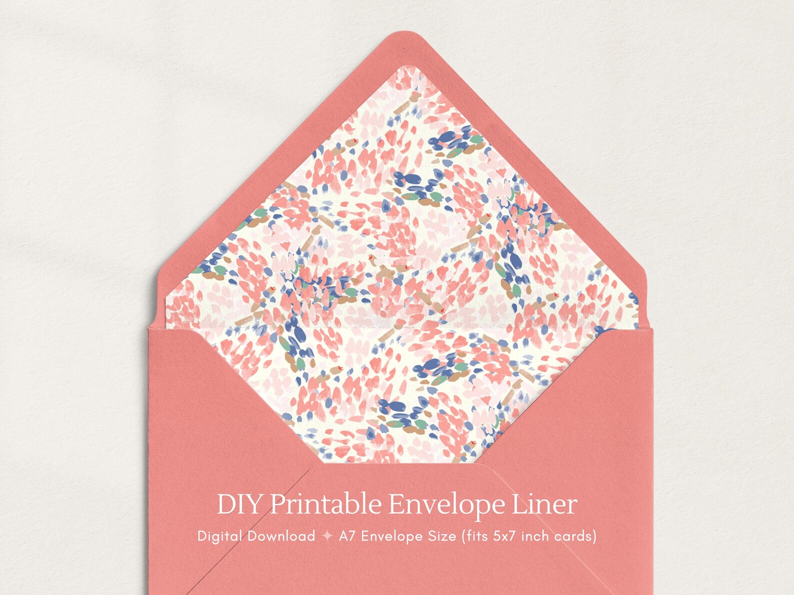 Printable Envelope Liner | Pink and Blue Envelope Liner | Colorful Fun ...