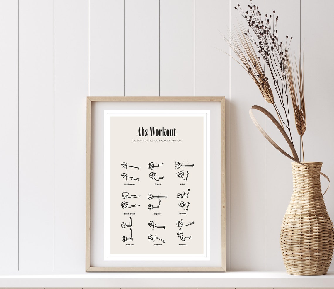 Fitness Workout Exercise Poster Digital Download - Etsy