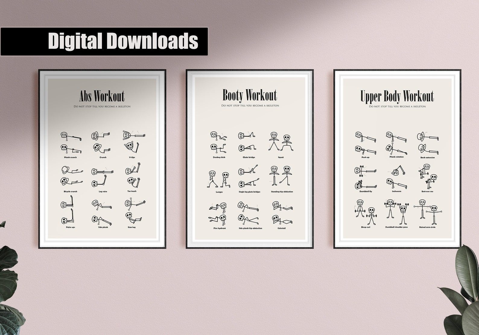 Fitness Workout Exercise Poster Digital Download - Etsy