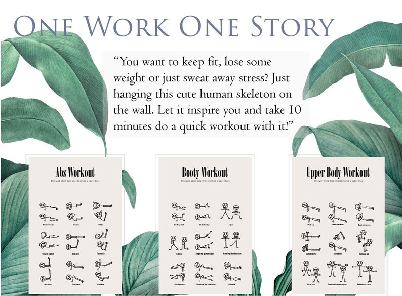 Fitness Workout Exercise Poster Digital Download - Etsy