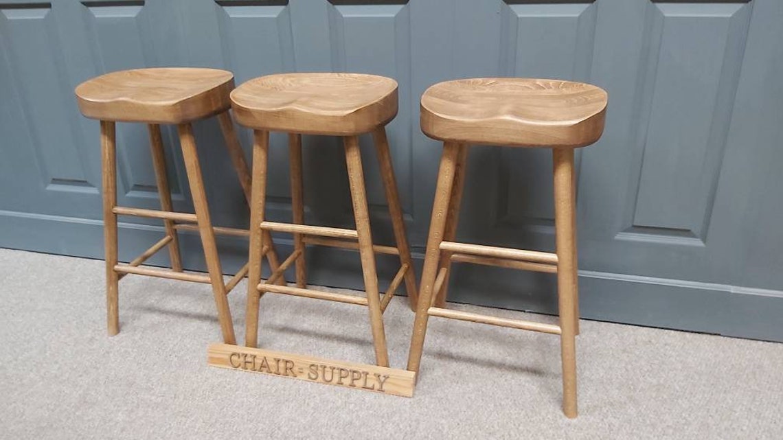 Shaker Style Bum Bar Stool in Solid Beech - Etsy UK