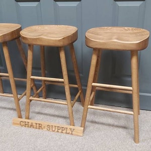 Shaker Style Bum Bar Stool in Solid Beech - Etsy UK